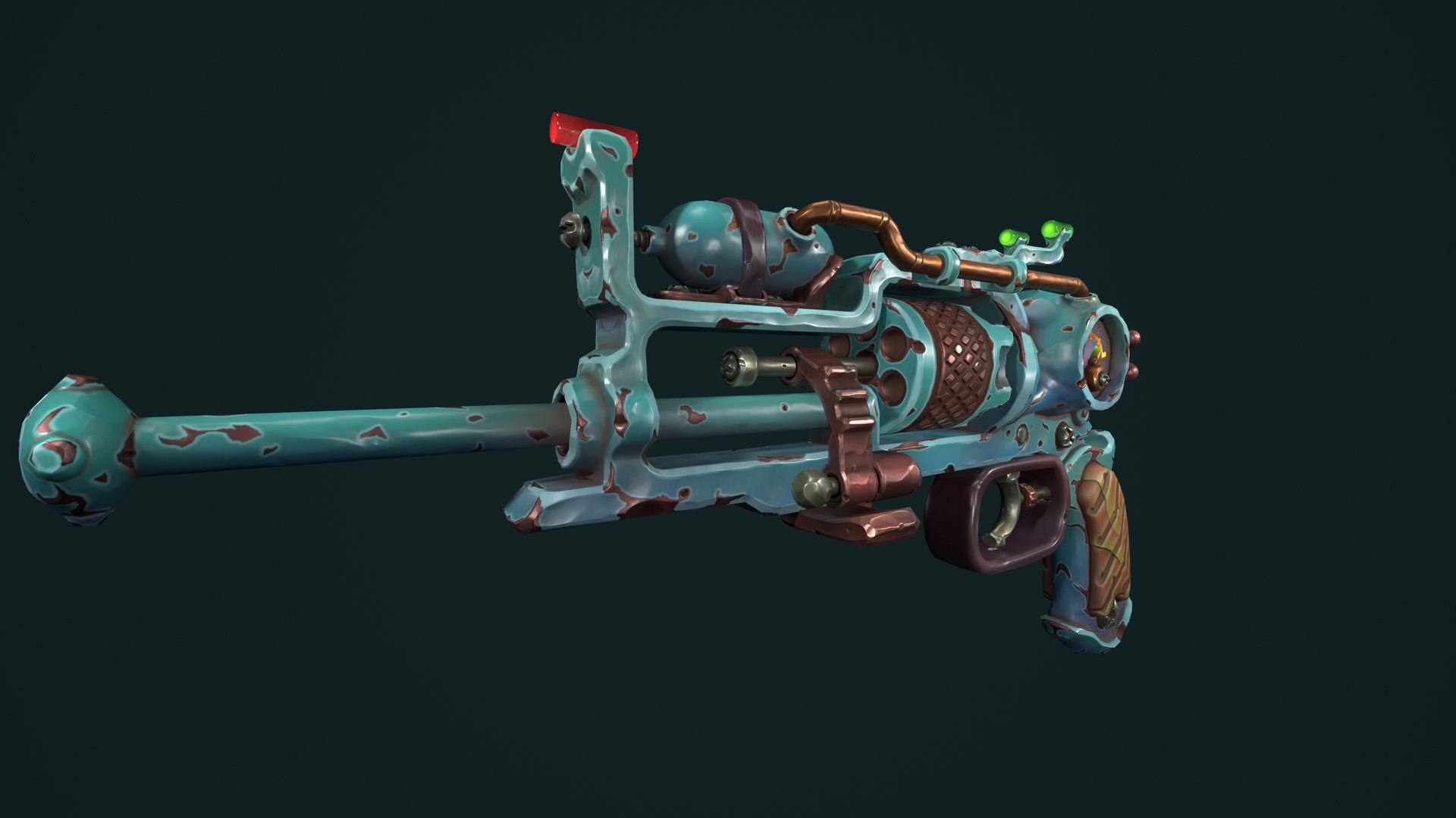 Modular Stylized Steampunk Revolver Model - TurboSquid 2333062