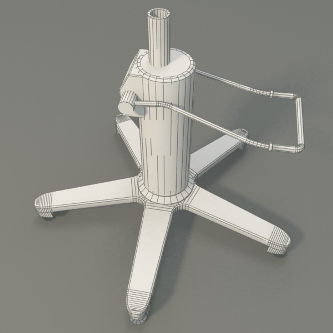 3d set office chair bases model