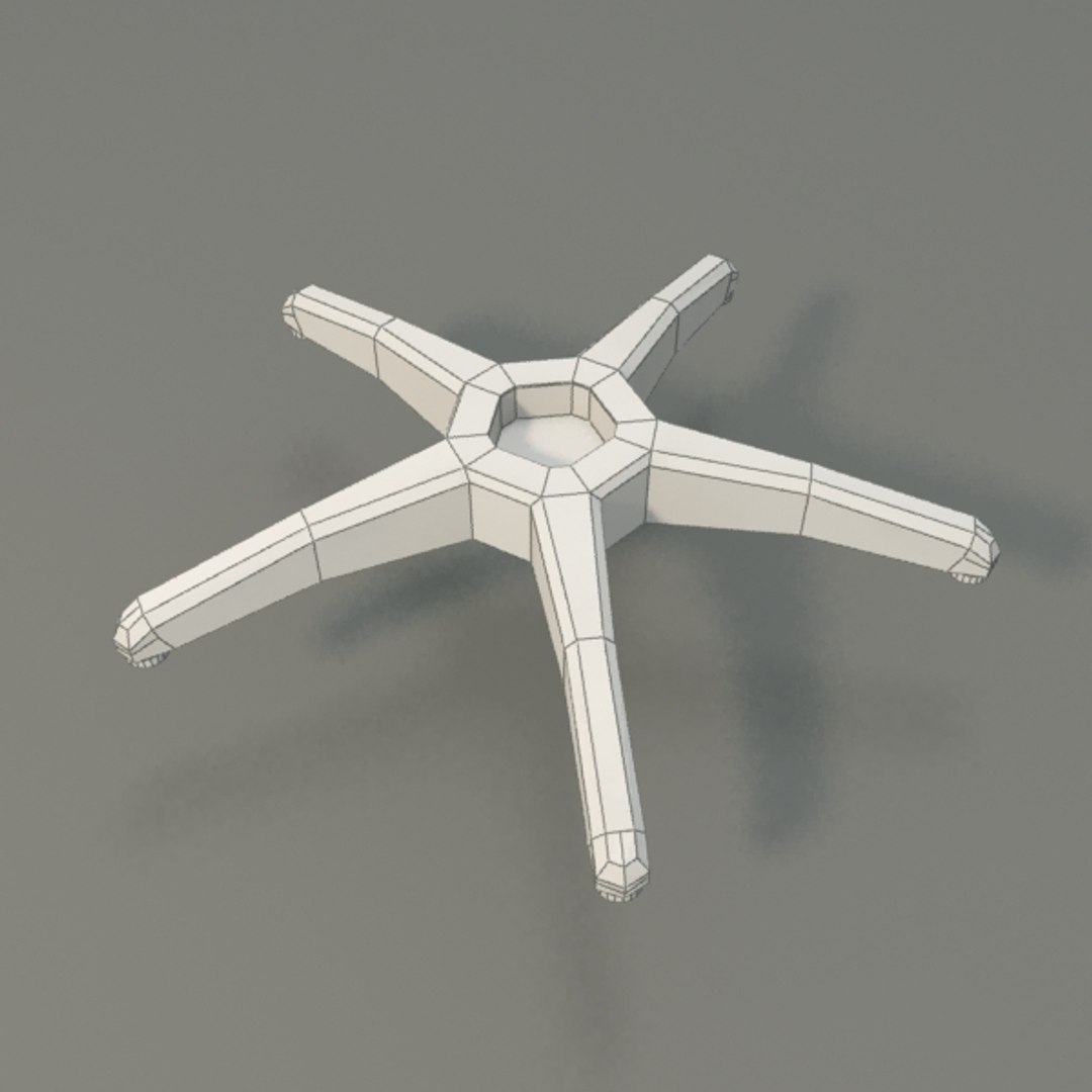 3d set office chair bases model