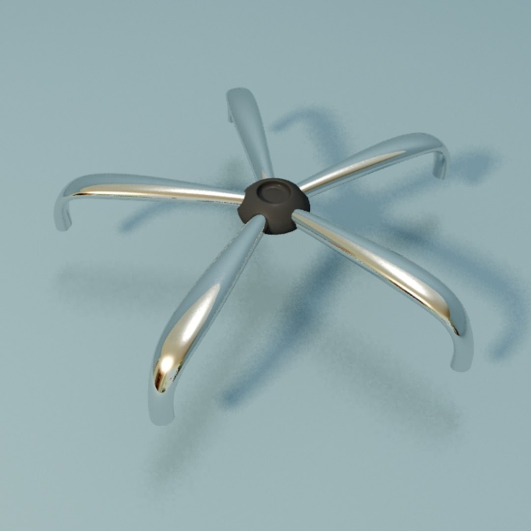 3d set office chair bases model