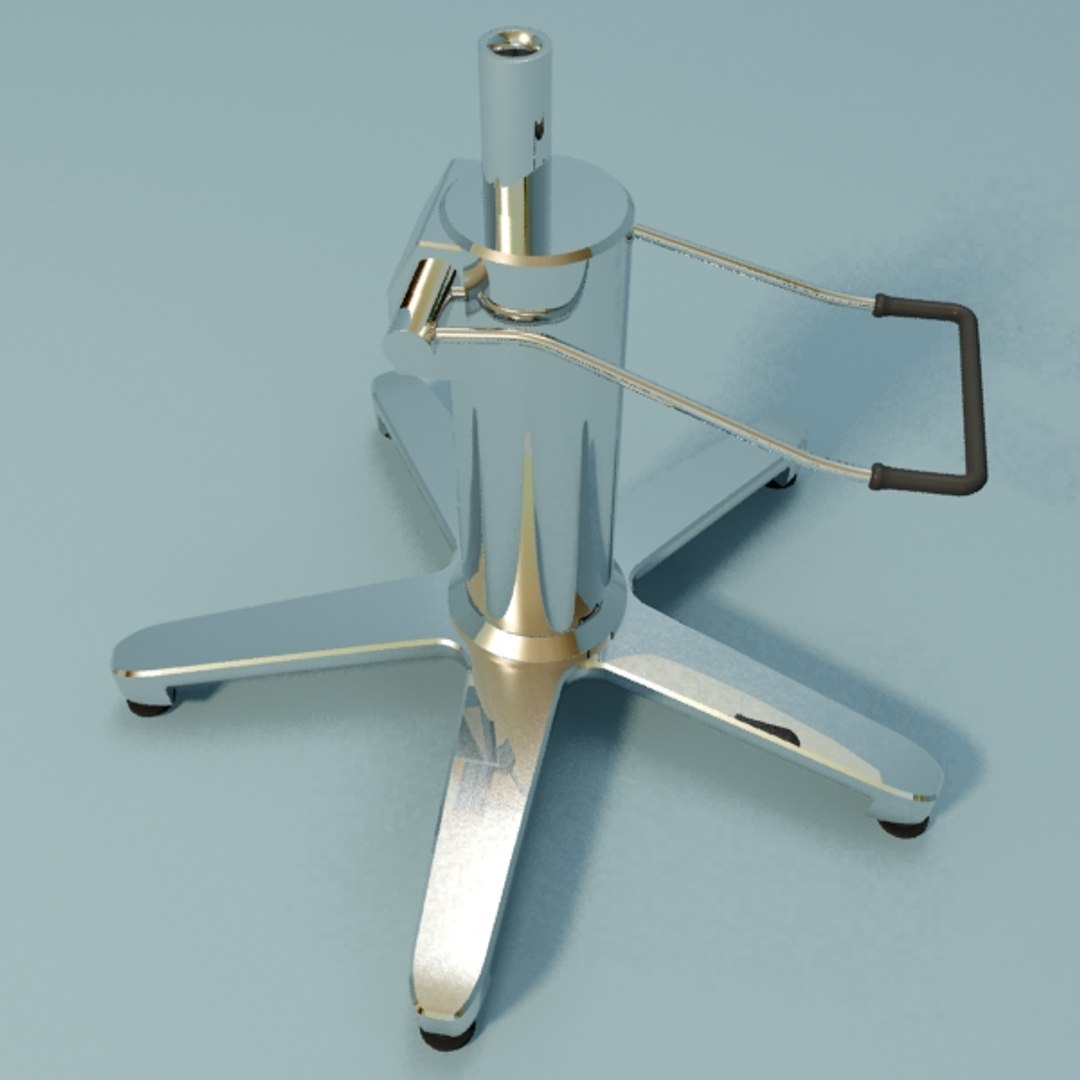 3d set office chair bases model