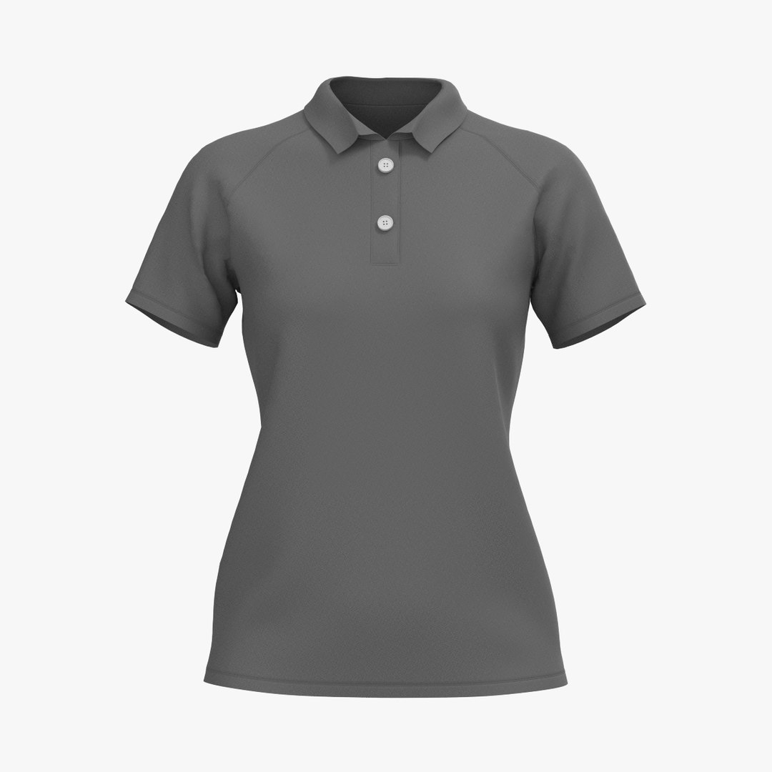 Female raglan polo tshirt 3D - TurboSquid 2176692