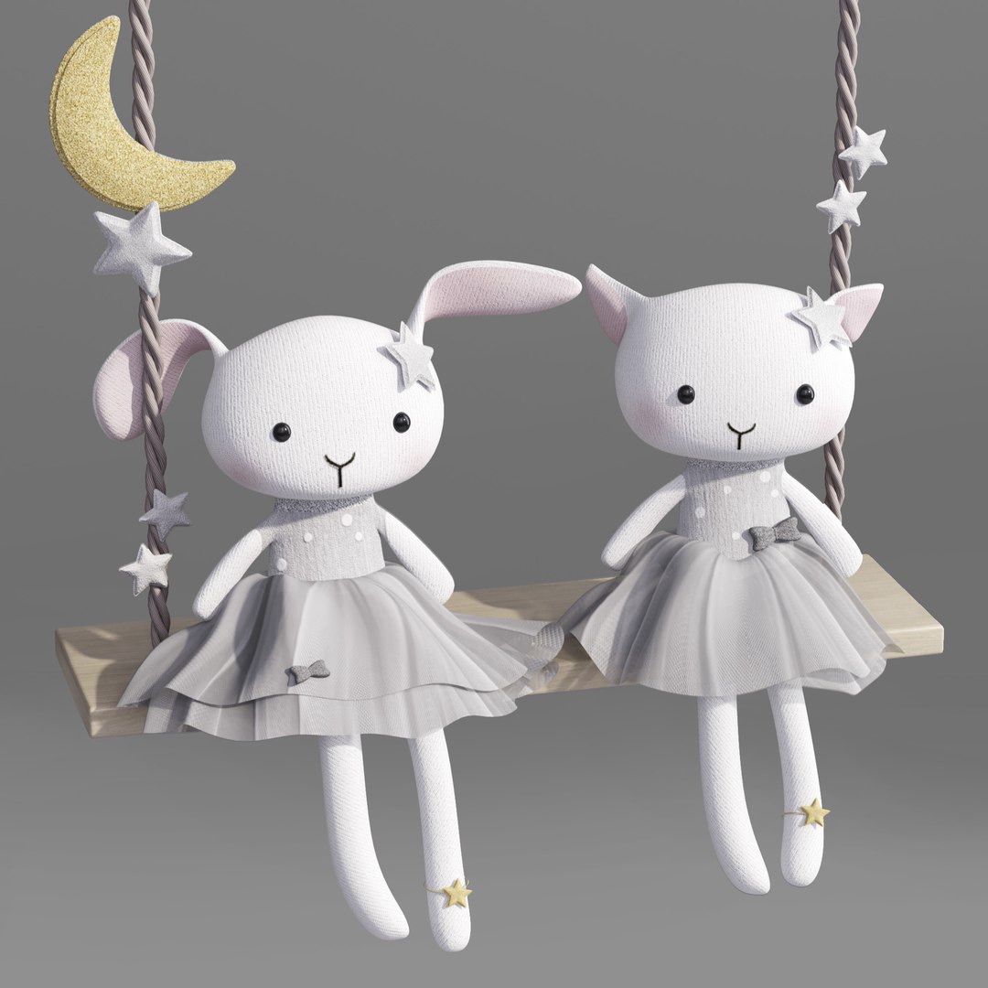 3D swings plush cat kitten - TurboSquid 1415771