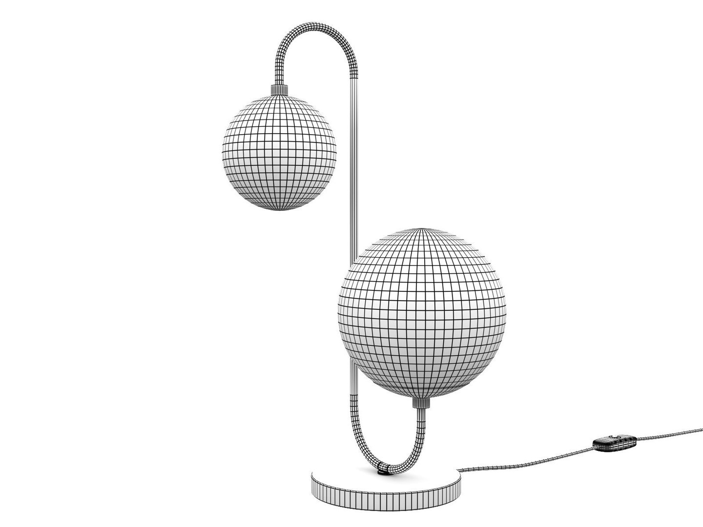 3D Pelle Table Lamp Asymmetrical - TurboSquid 1308687