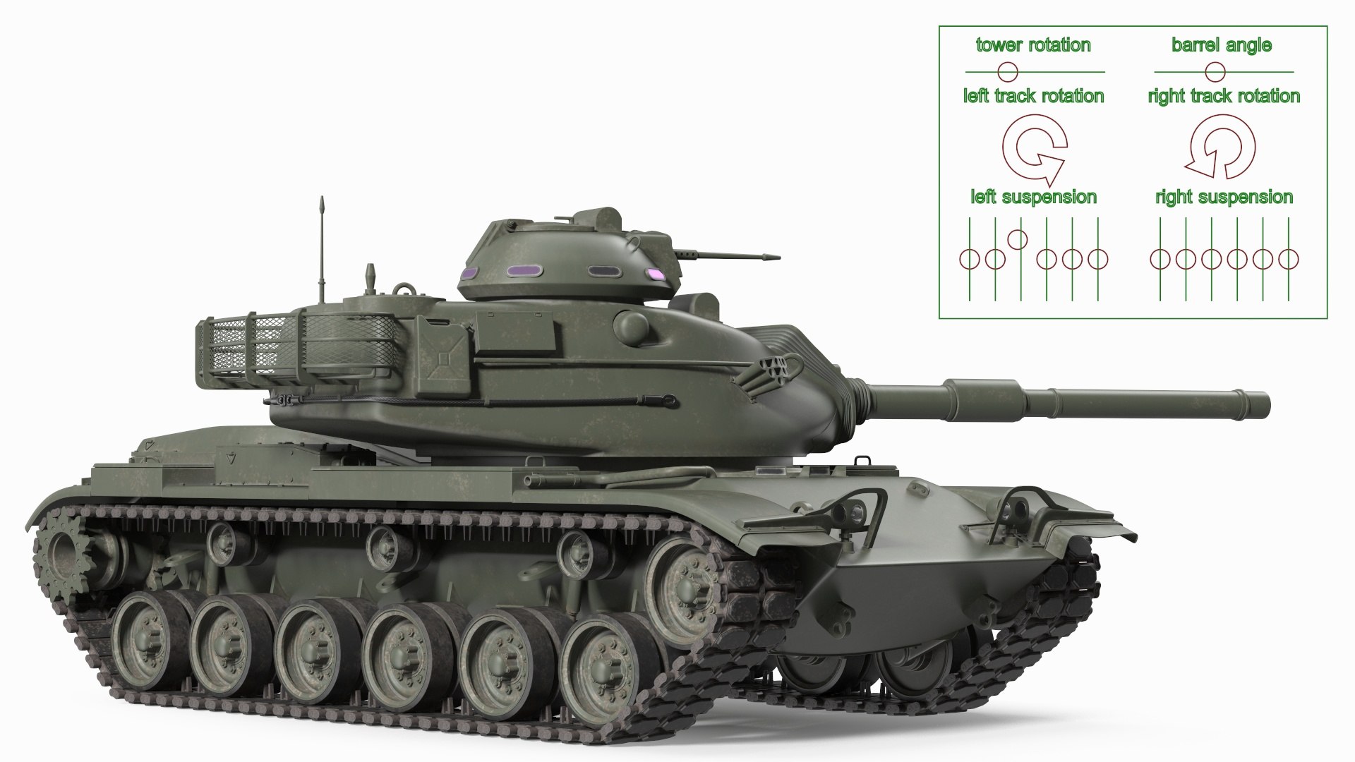 Main battle tank m60 model - TurboSquid 1157642