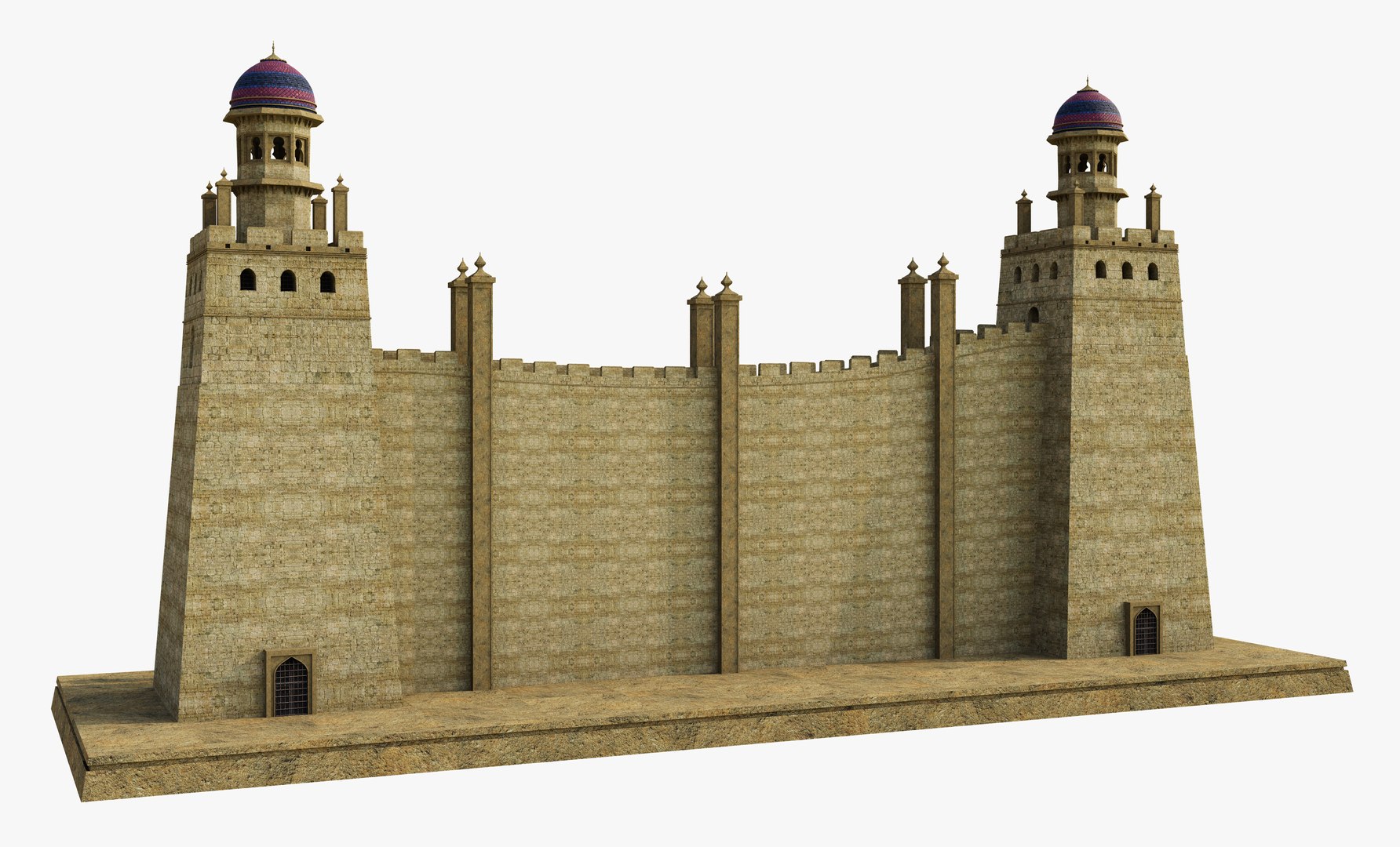 3D Model Fantasy Arab Wall Gate - TurboSquid 1853583