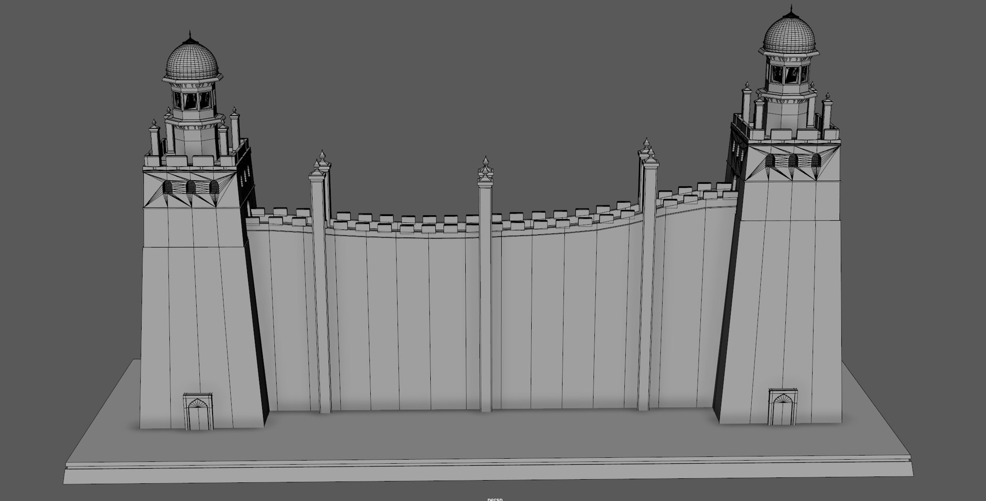 3D Model Fantasy Arab Wall Gate - TurboSquid 1853583