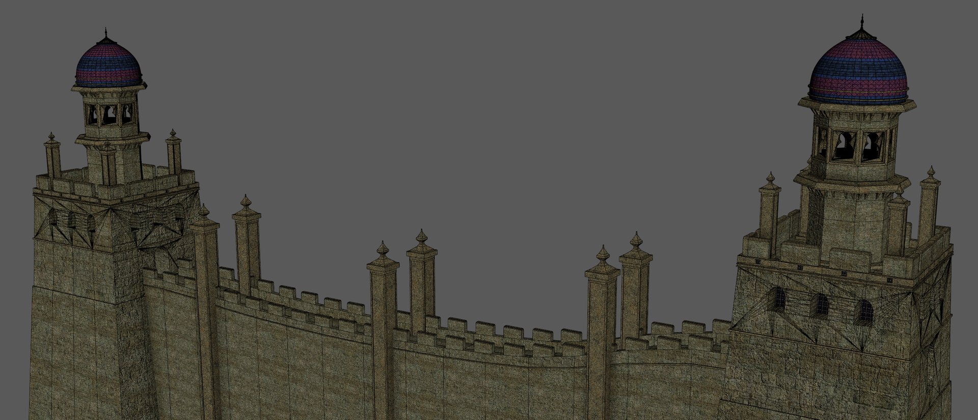 3D Model Fantasy Arab Wall Gate - TurboSquid 1853583
