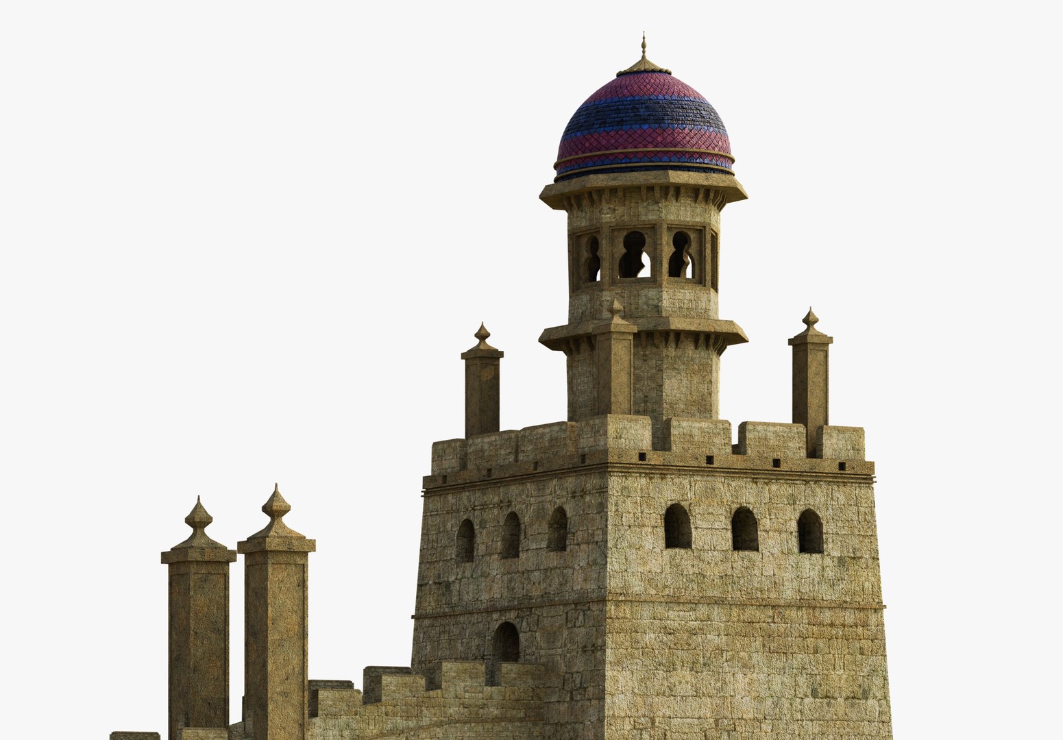 3D Model Fantasy Arab Wall Gate - TurboSquid 1853583