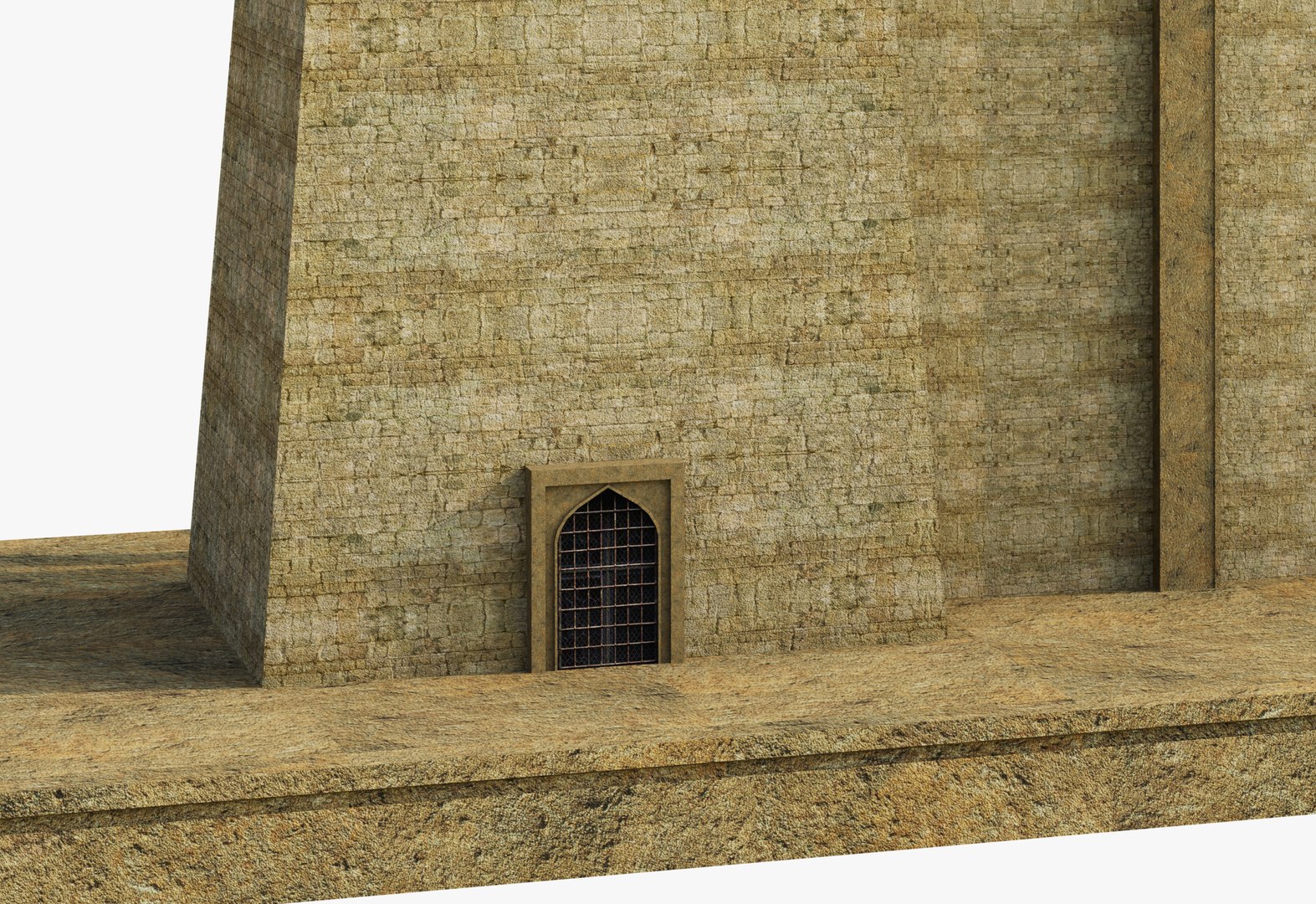 3D Model Fantasy Arab Wall Gate - TurboSquid 1853583