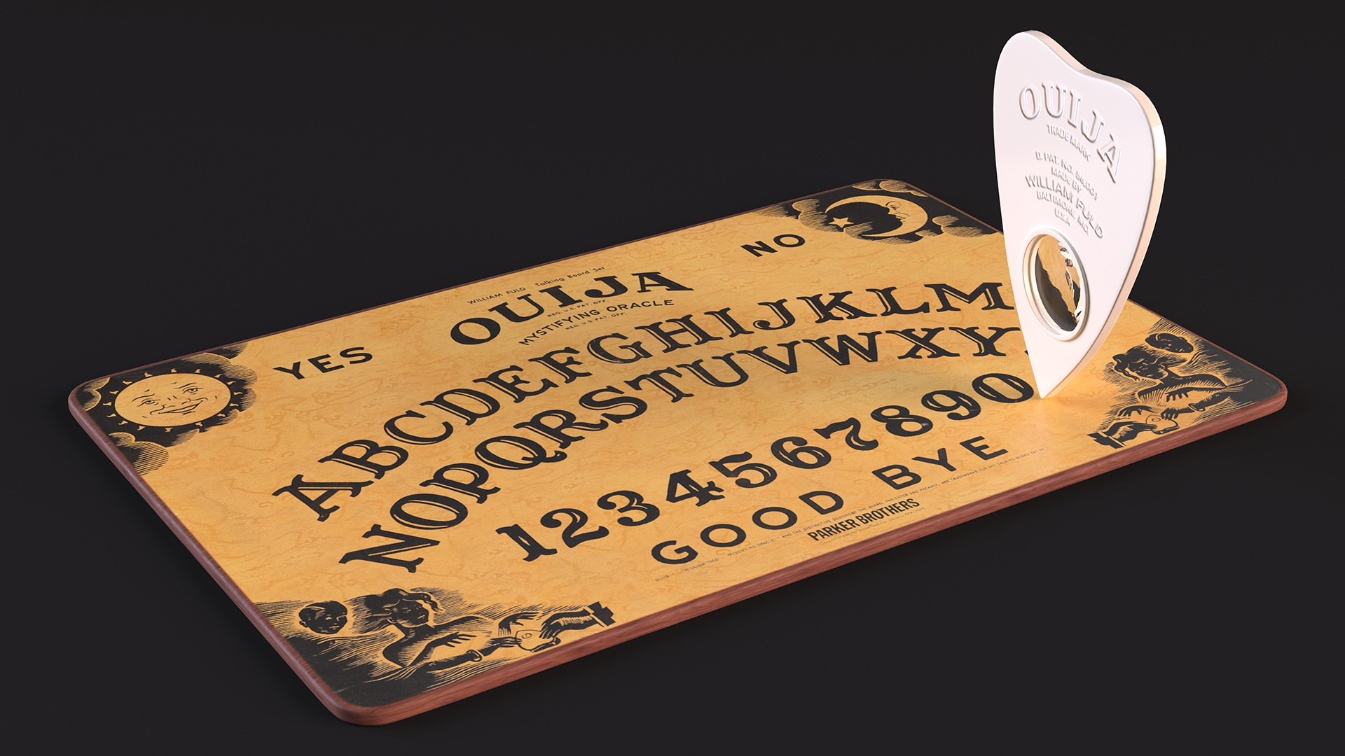 3D Ouija Board Classic Style Model - TurboSquid 2080751