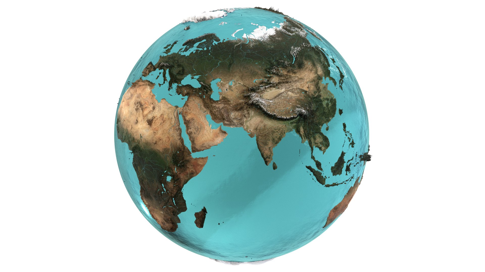 Earth Map Water Displacement Collection 3D Model - TurboSquid 2579792