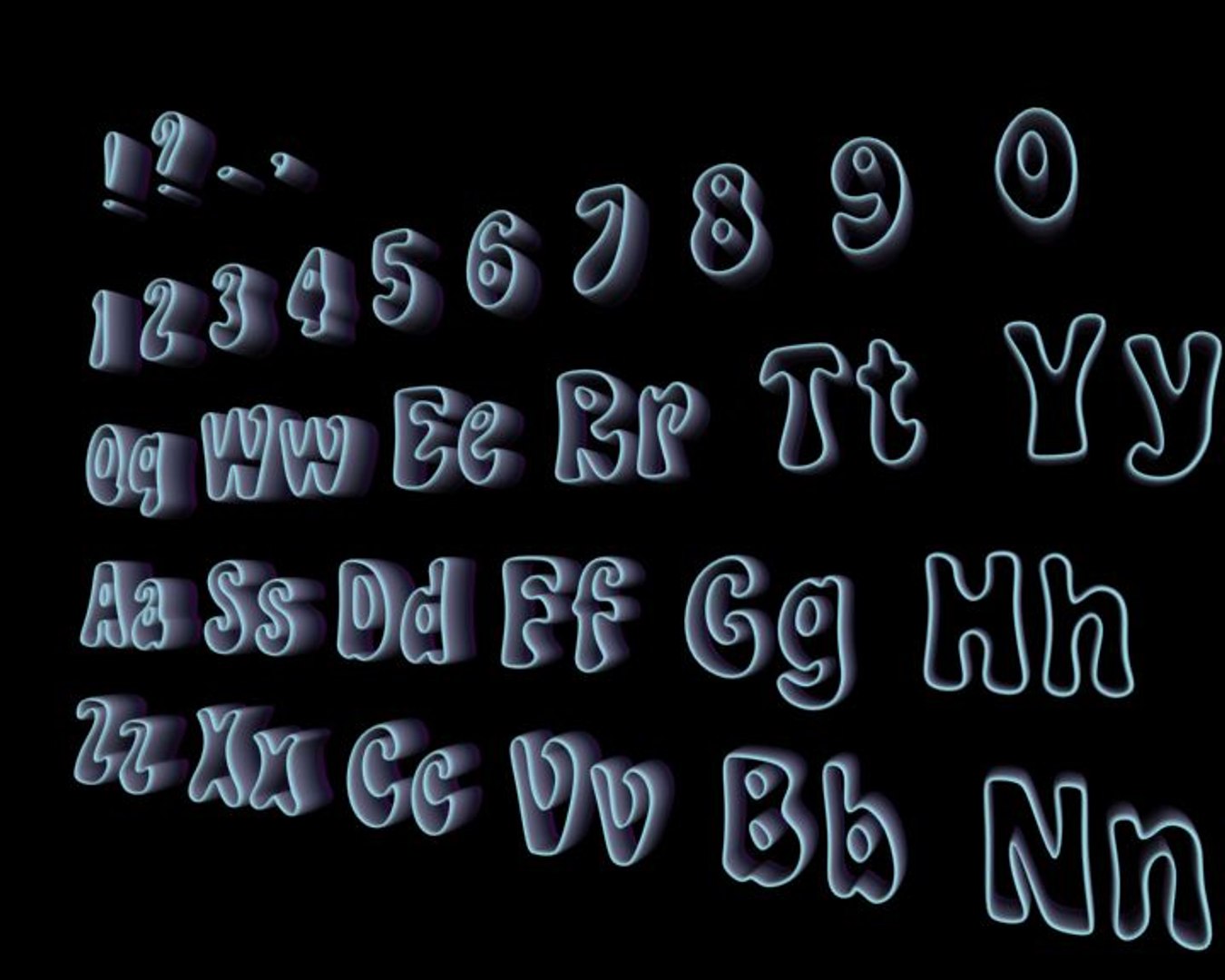 3ds max font letters