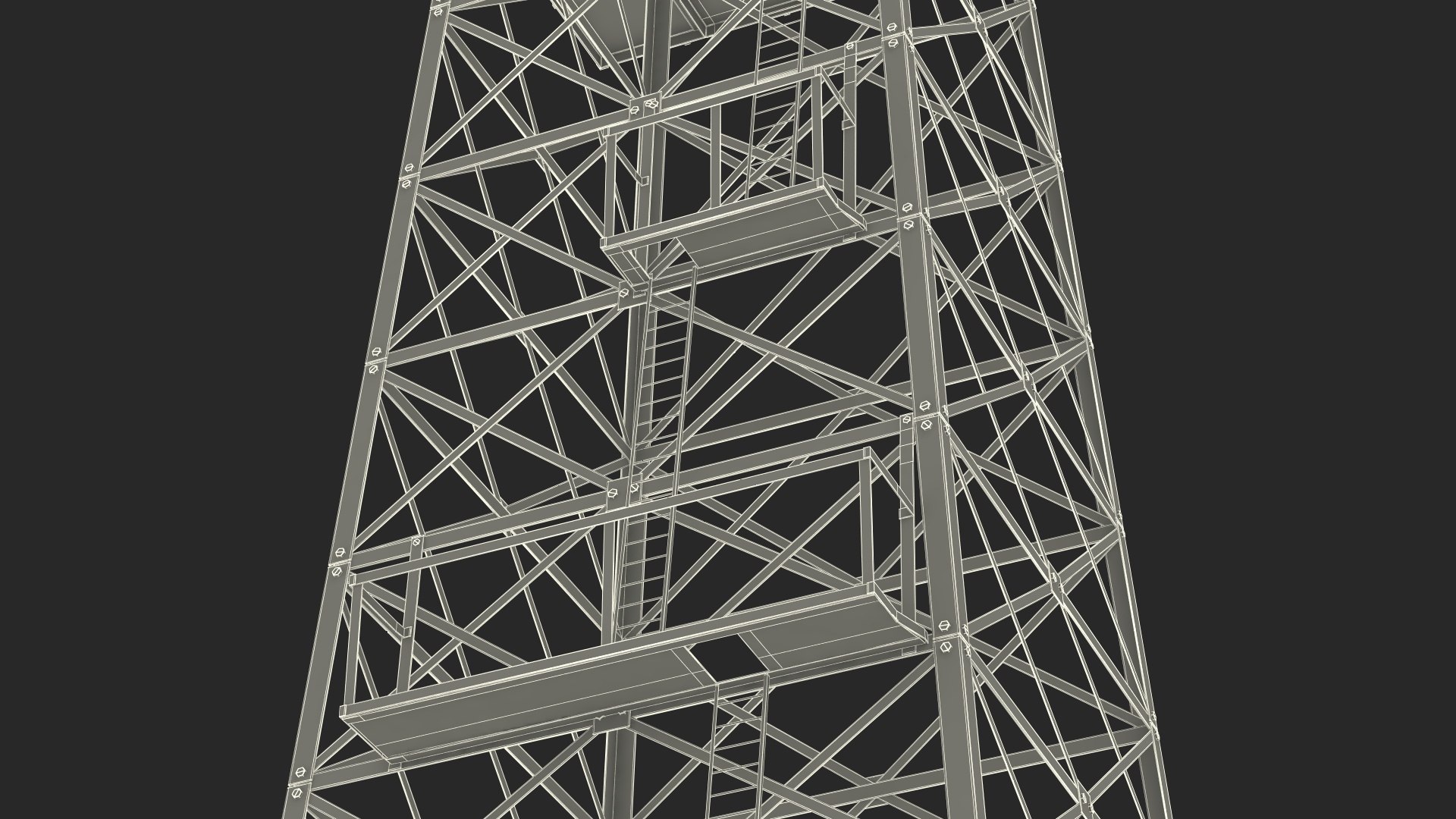 3D Steel Oil Derrick model - TurboSquid 2144482