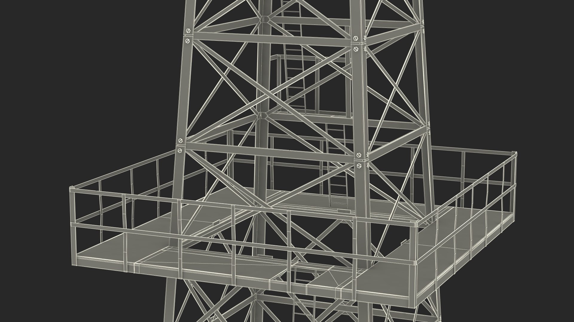 3D Steel Oil Derrick model - TurboSquid 2144482