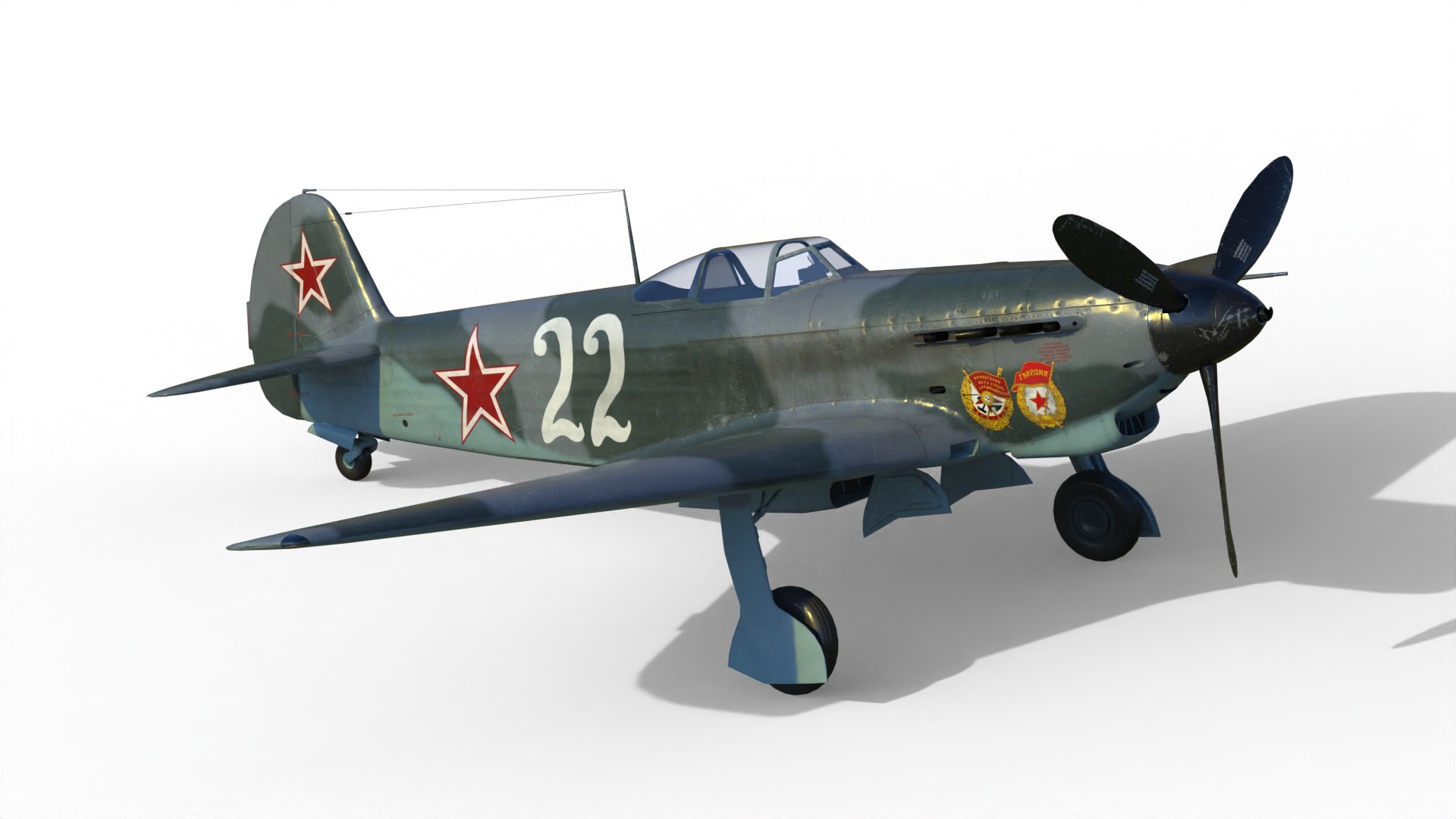 Akovlev Yak-9 fighter 3D model - TurboSquid 2067716