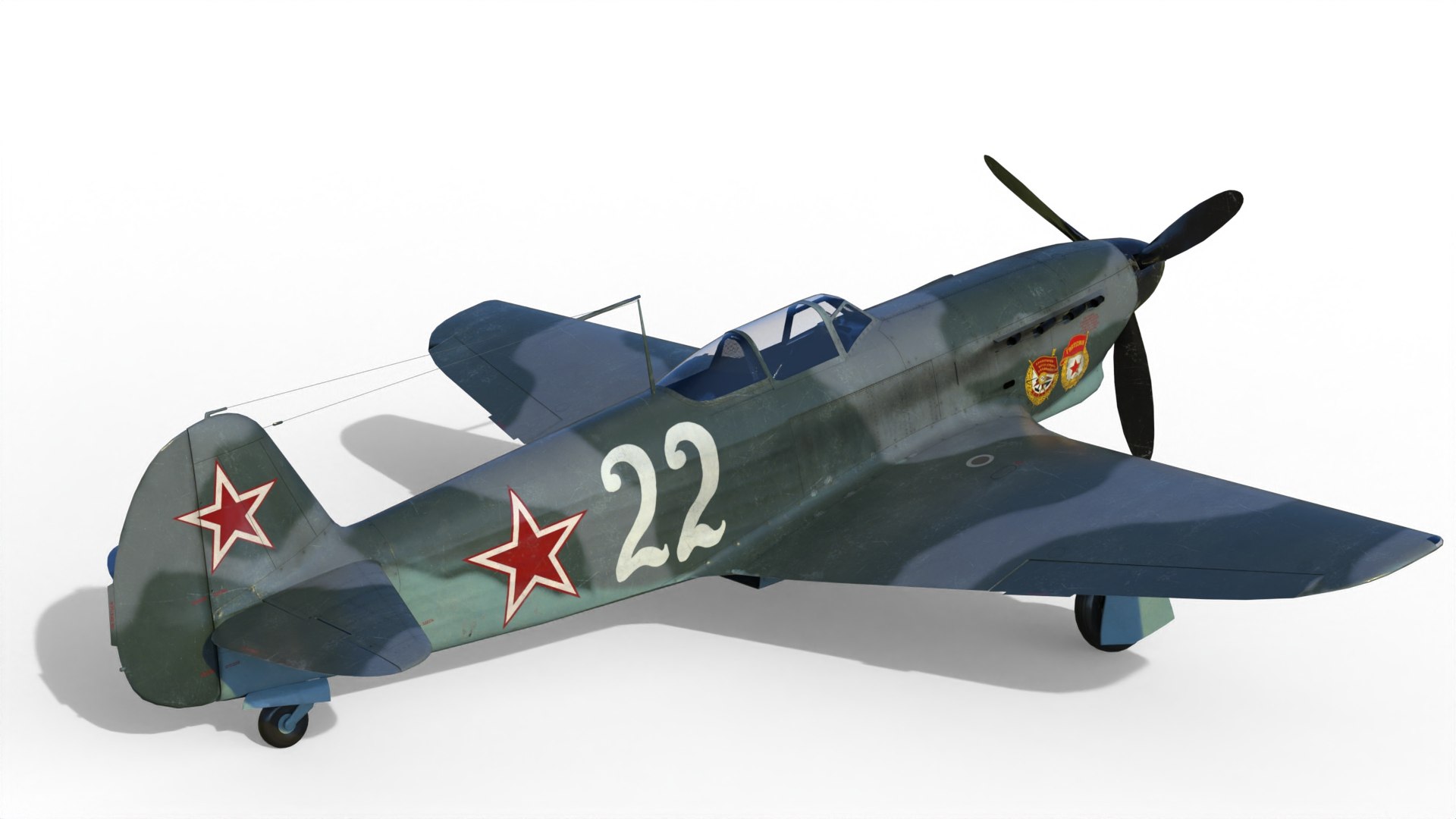 Akovlev Yak-9 fighter 3D model - TurboSquid 2067716