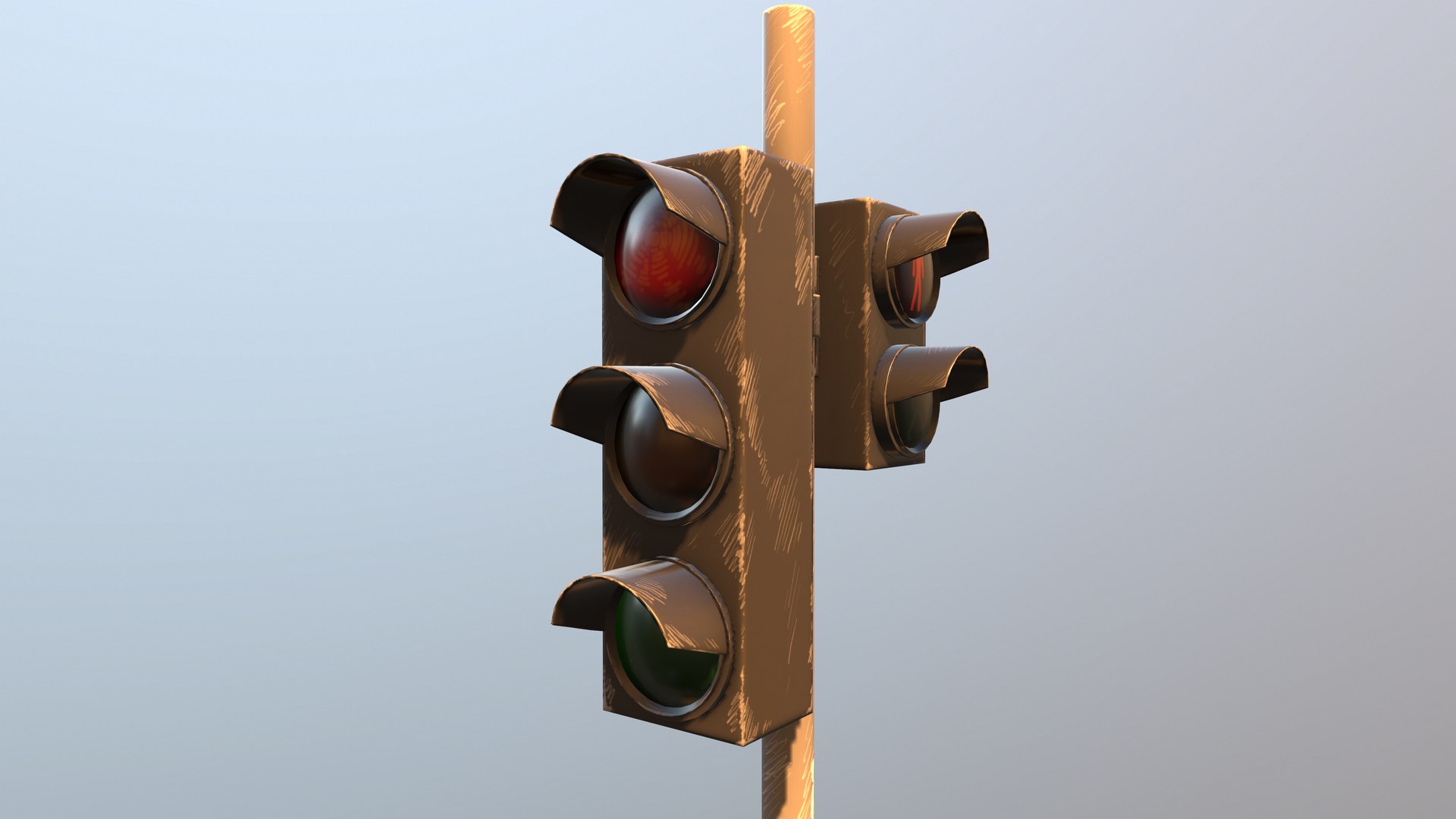 Stylized Traffic Light Model - TurboSquid 1627600