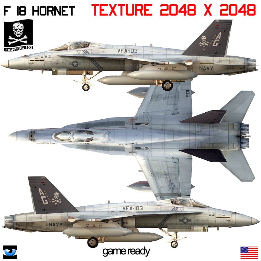 F18 Hornet 3d Model
