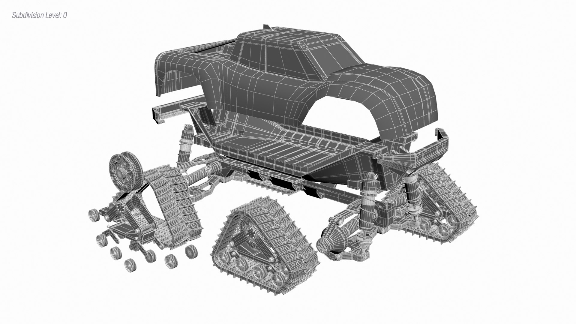3D Monster Truck Rubber Track Model - TurboSquid 1582154