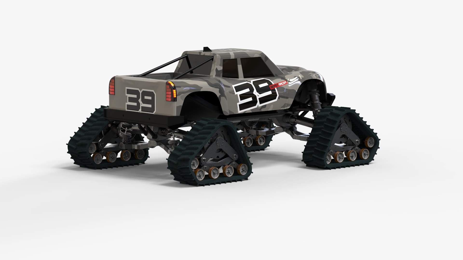 3D Monster Truck Rubber Track Model - TurboSquid 1582154
