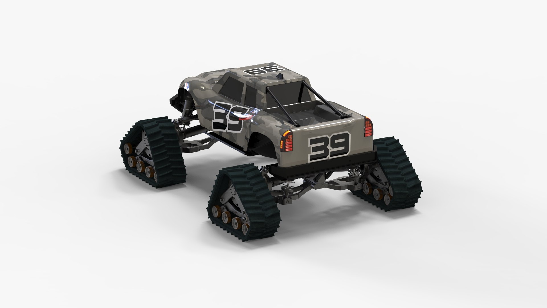 3D Monster Truck Rubber Track Model - TurboSquid 1582154