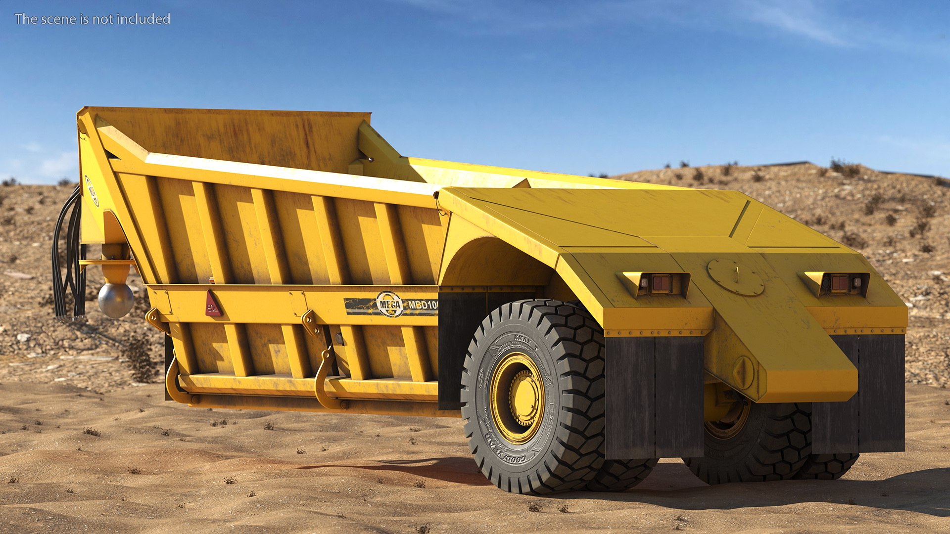 3D Mega Bottom Dump Trailer MBD100 Dirty Rigged - TurboSquid 1868540