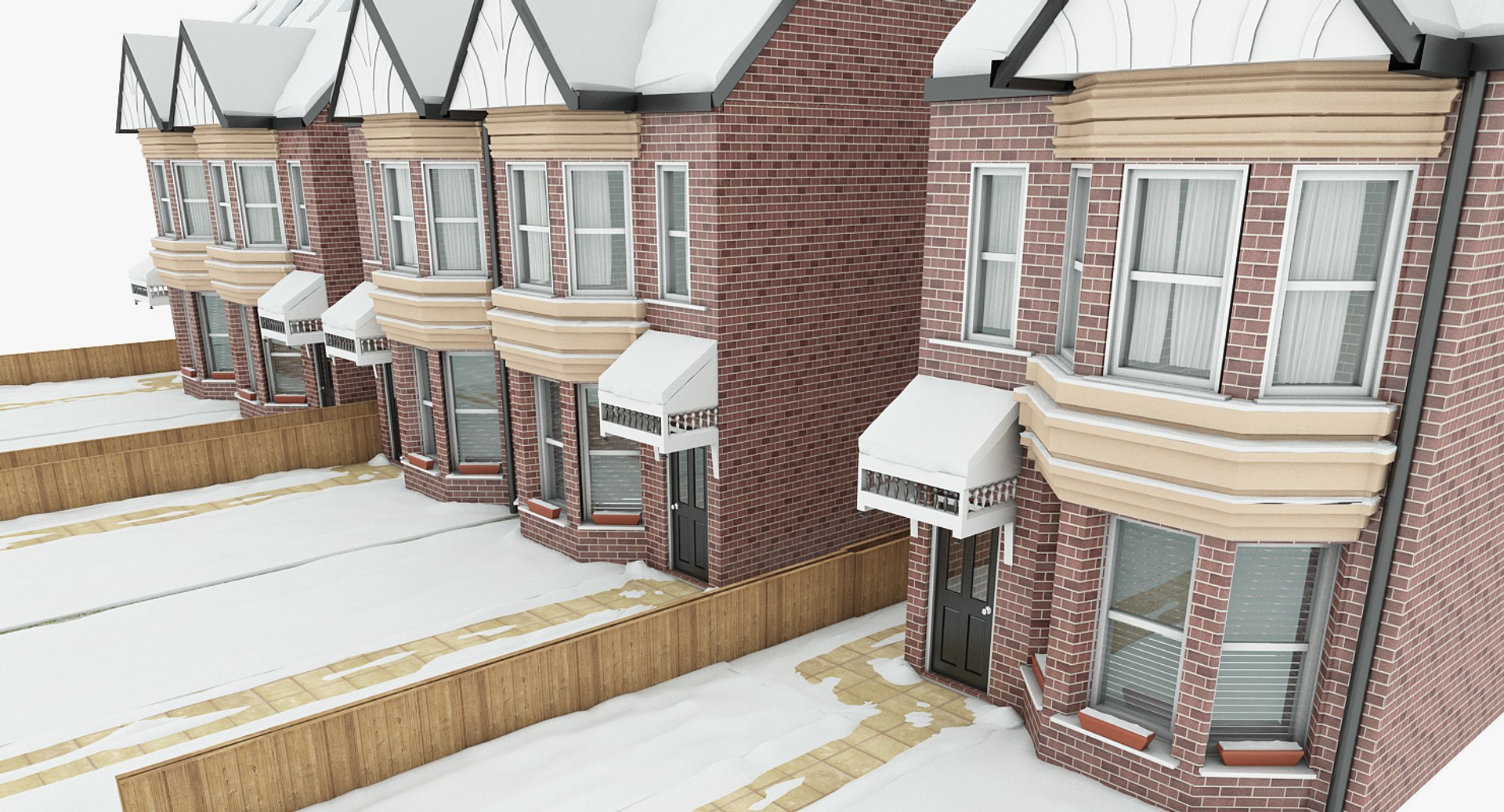 3D Model Winter House Scene - TurboSquid 1335816