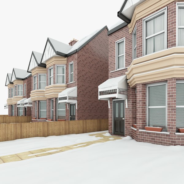 Row House 3D Models for Download | TurboSquid
