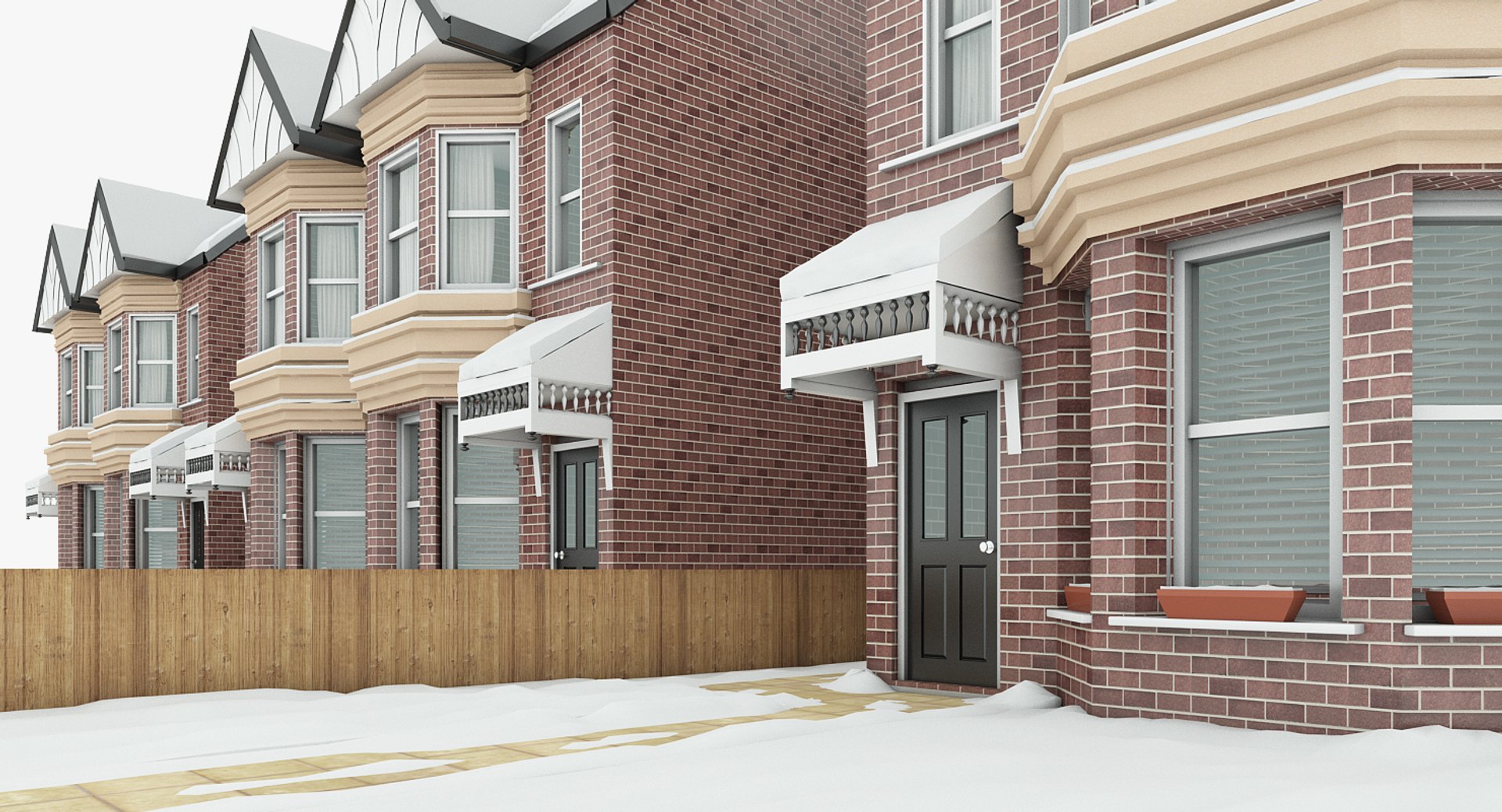 3D Model Winter House Scene - TurboSquid 1335816