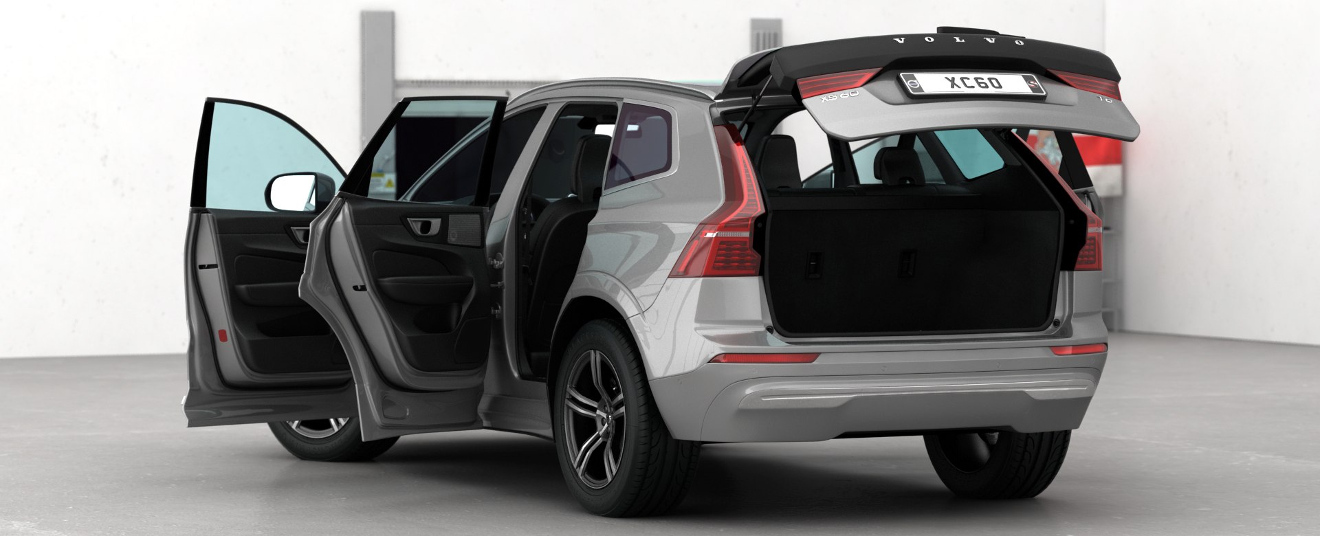 3D Volvo XC60 2021 Opening doors and trunk - TurboSquid 1740042