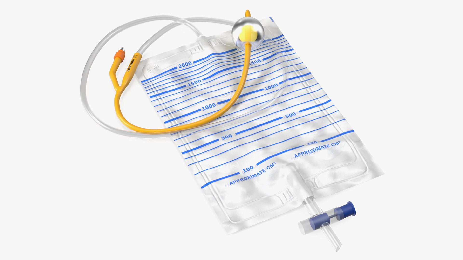 Premium Idealcare Siliconised Foley Catheter Gold 3D model - TurboSquid ...