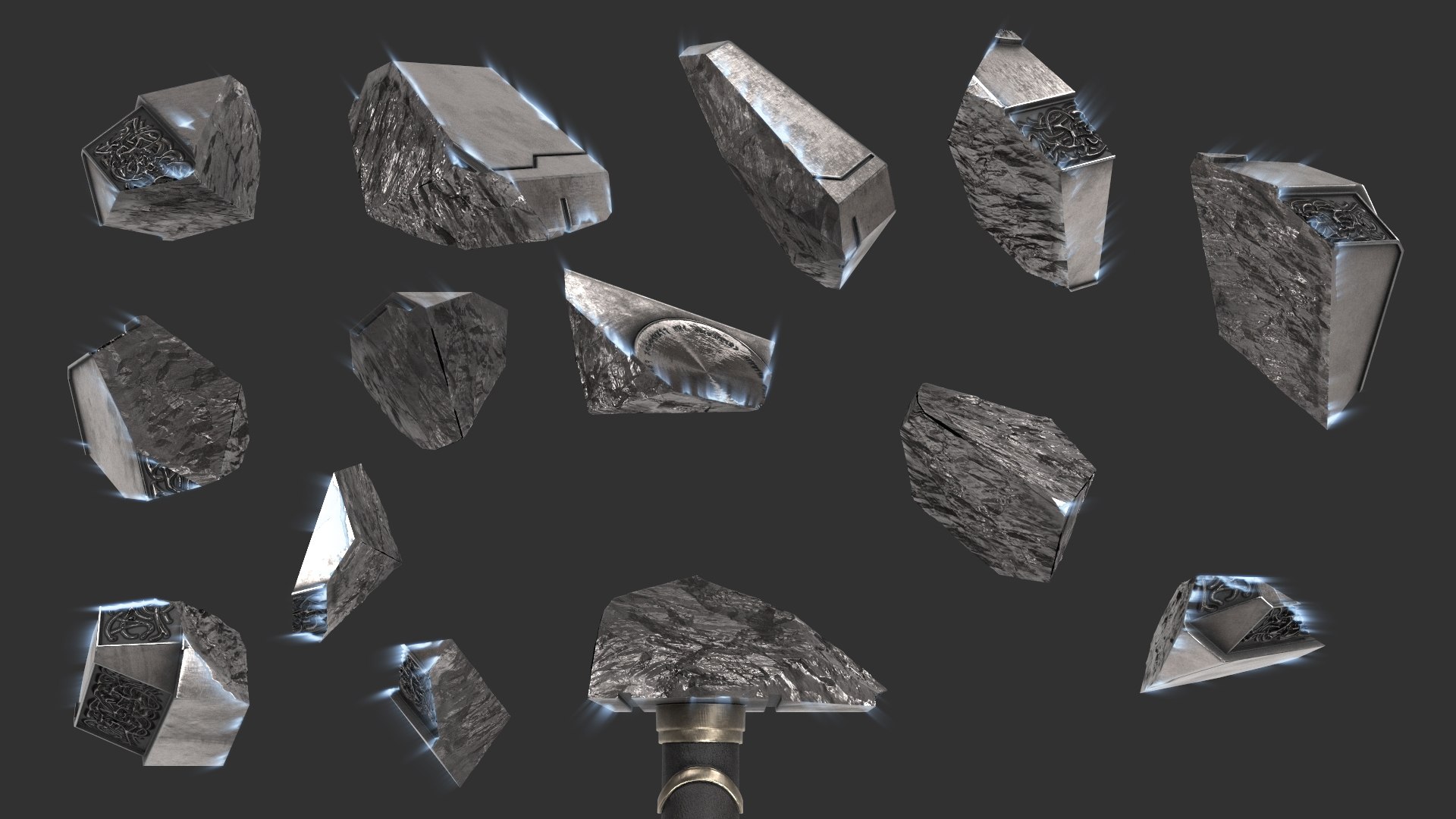 3D Broken Mjolnir Hammer of Thor - TurboSquid 1928120