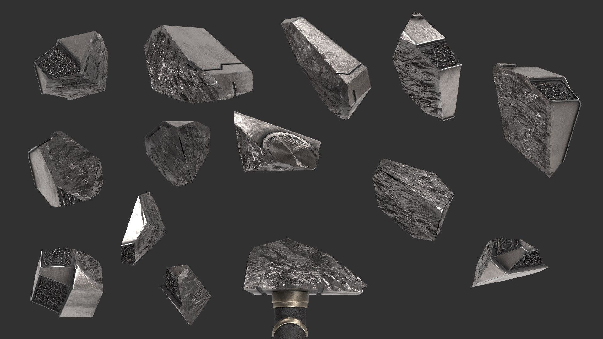 3D Broken Mjolnir Hammer of Thor - TurboSquid 1928120