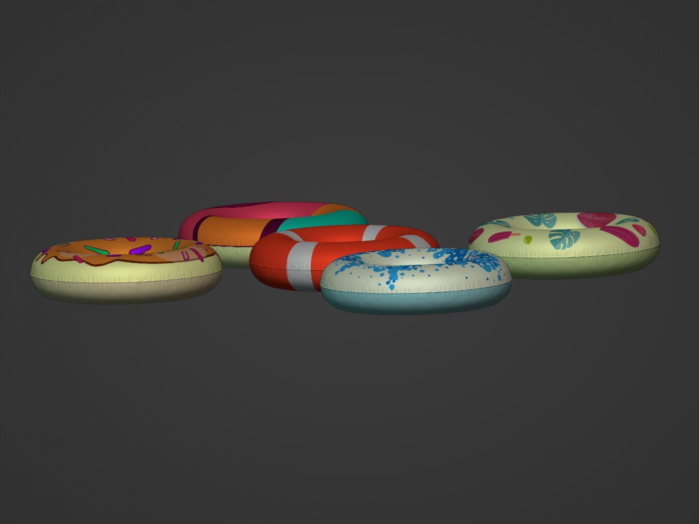 Inflatable Swim Rings -- 5 Textures 3D Model - TurboSquid 2075604
