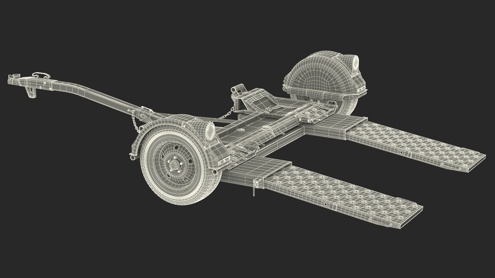 3D U-Haul Axle Tow Dolly model - TurboSquid 2051785