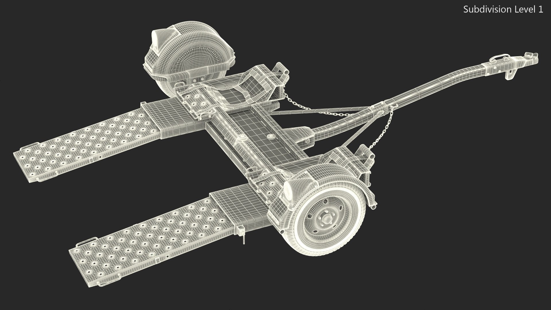 3D U-Haul Axle Tow Dolly model - TurboSquid 2051785