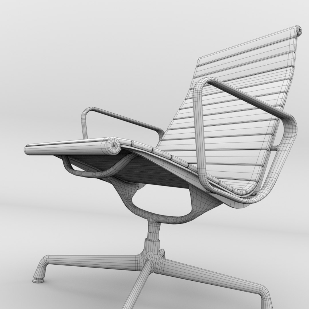 Interior Vitra Aluminium Chairs 3D Model - TurboSquid 1236464