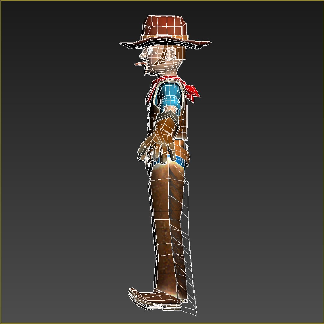 Cartoon Cowboy 3d Model