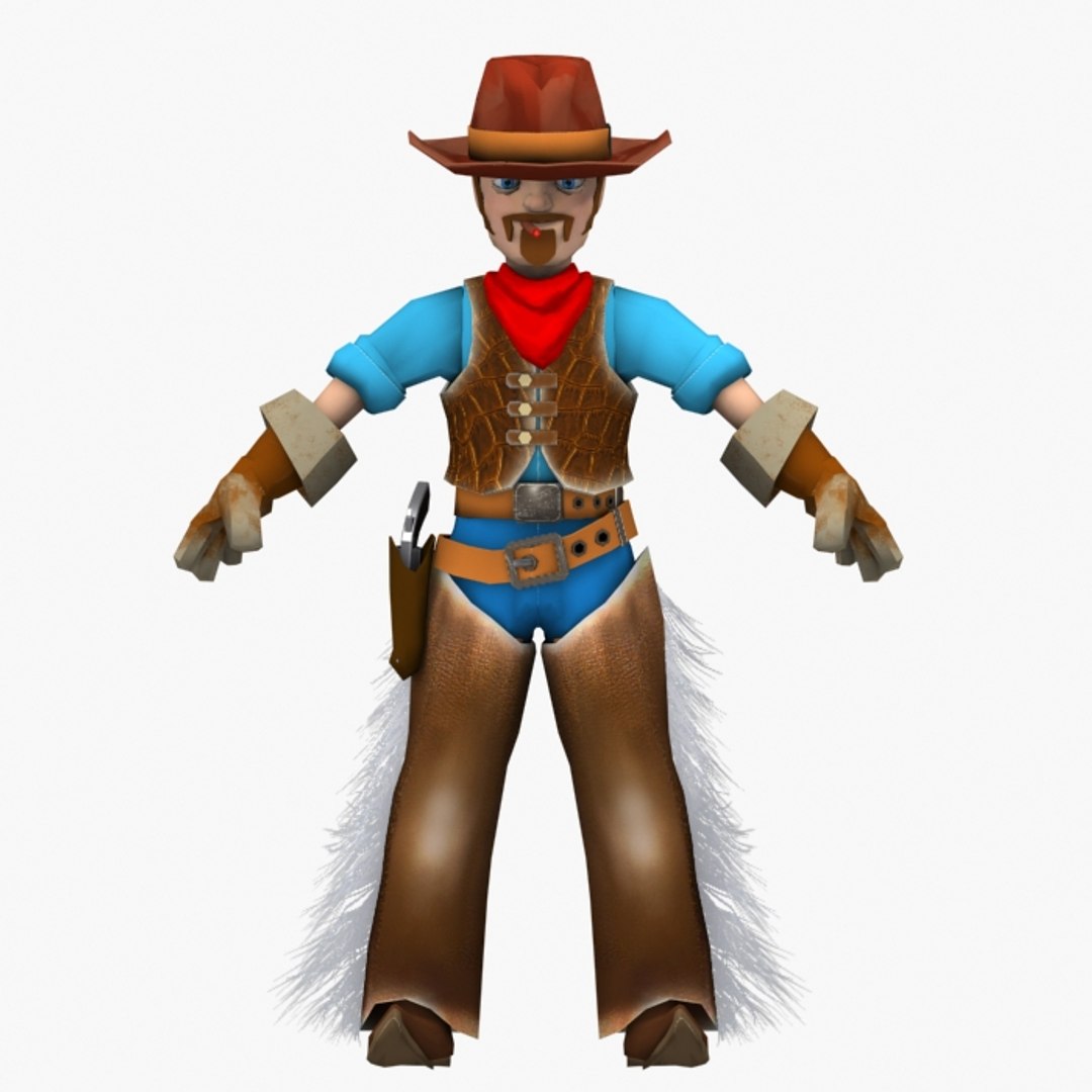 Cartoon Cowboy 3d Model