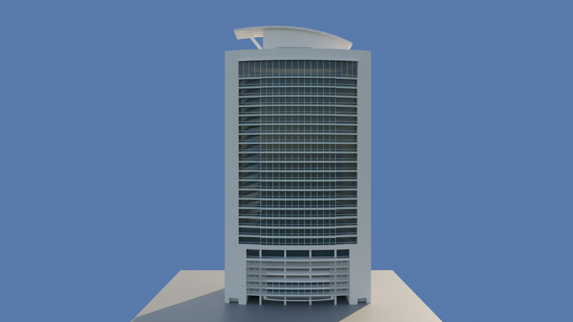 modern office tower 3d model