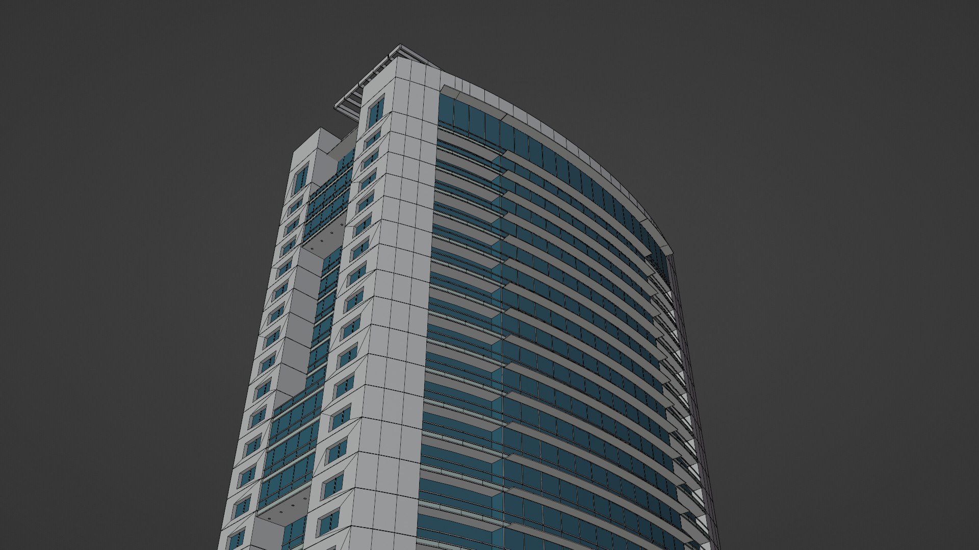 modern office tower 3d model
