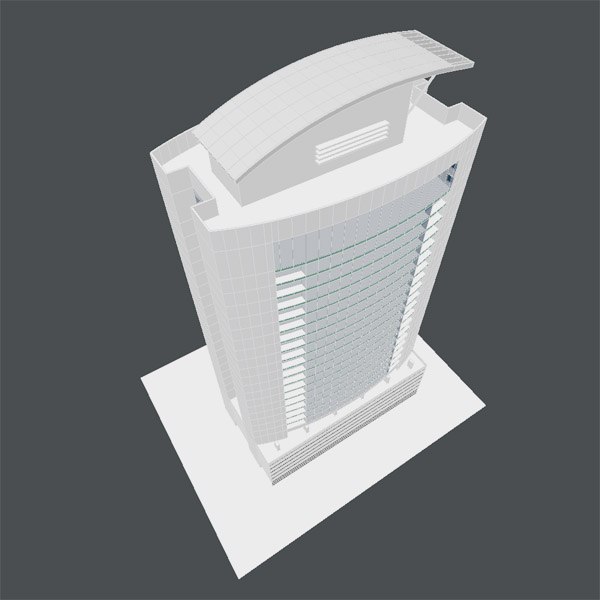 modern office tower 3d model