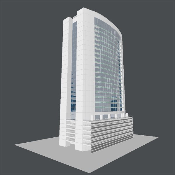 modern office tower 3d model