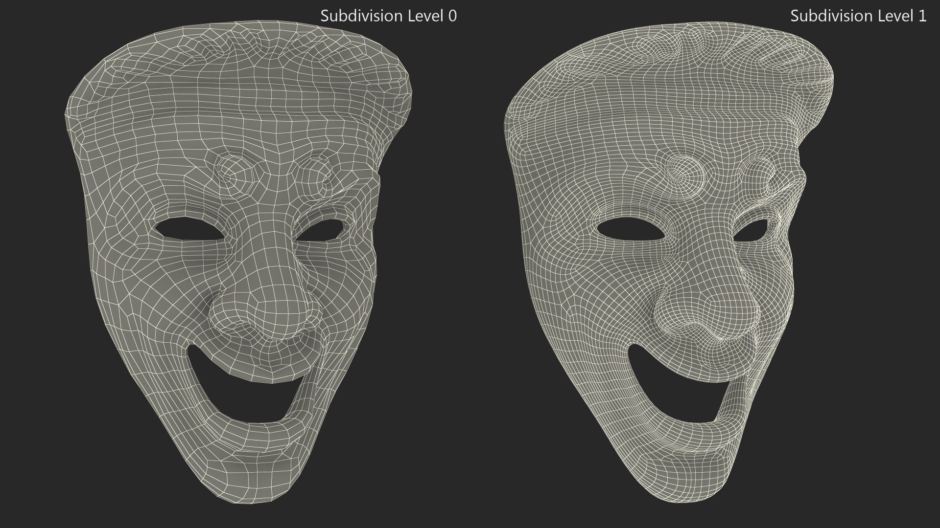 3D model Comedy Mask - TurboSquid 2091644