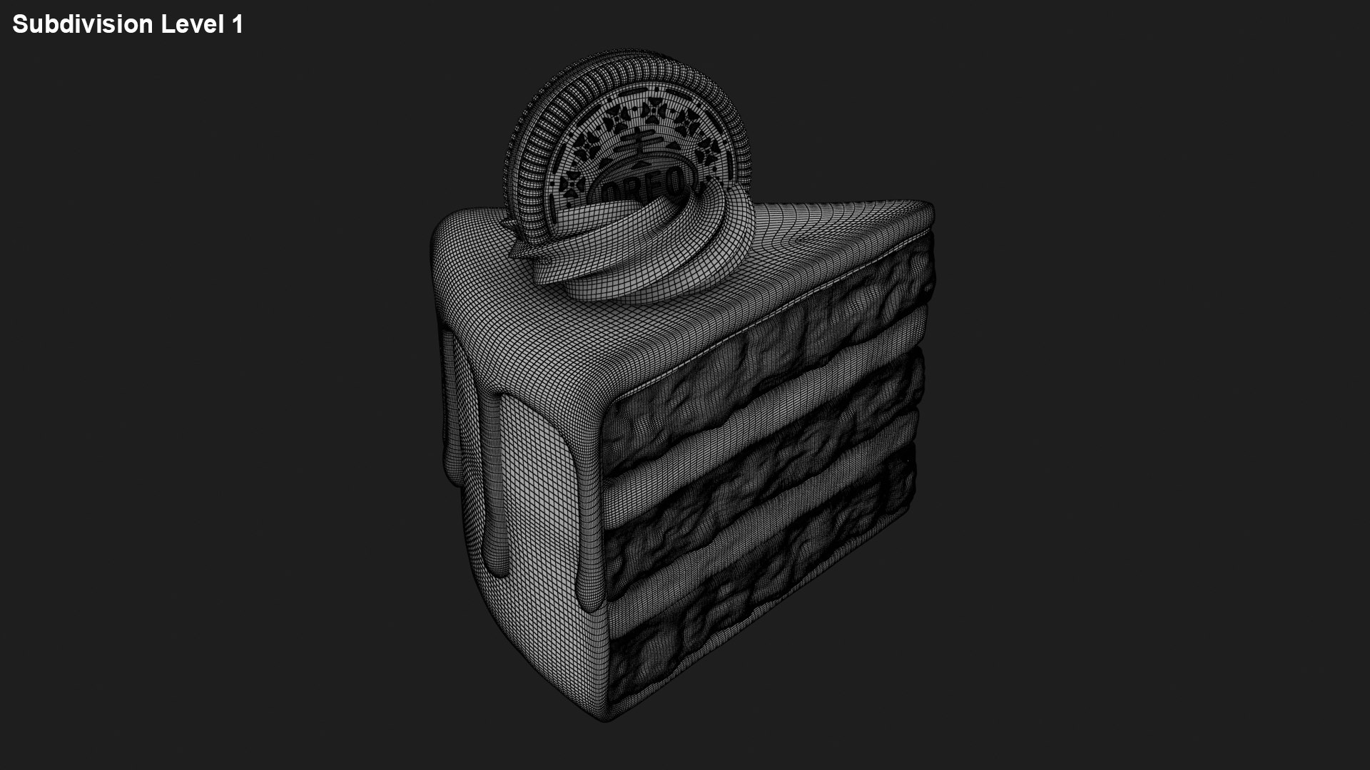 3D Oreo Cake model - TurboSquid 2022599
