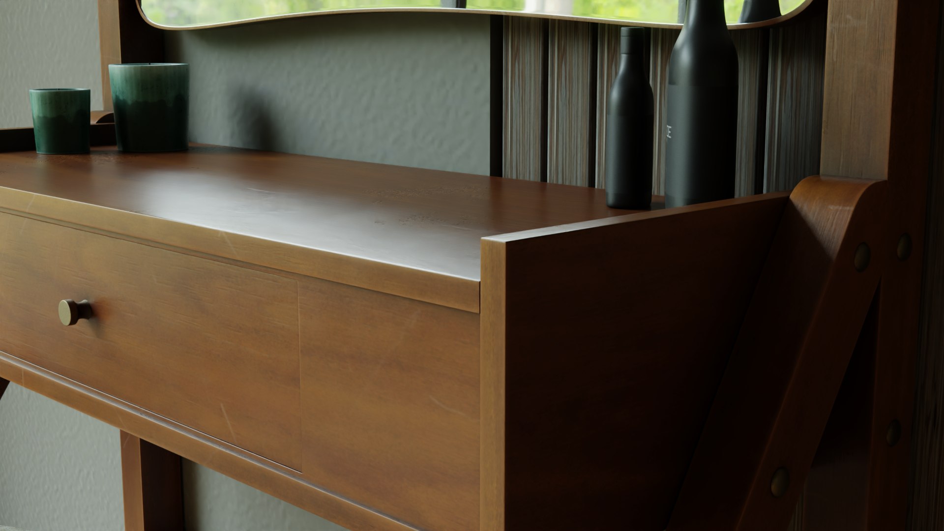 3D Vintage dressing table model - TurboSquid 1965572
