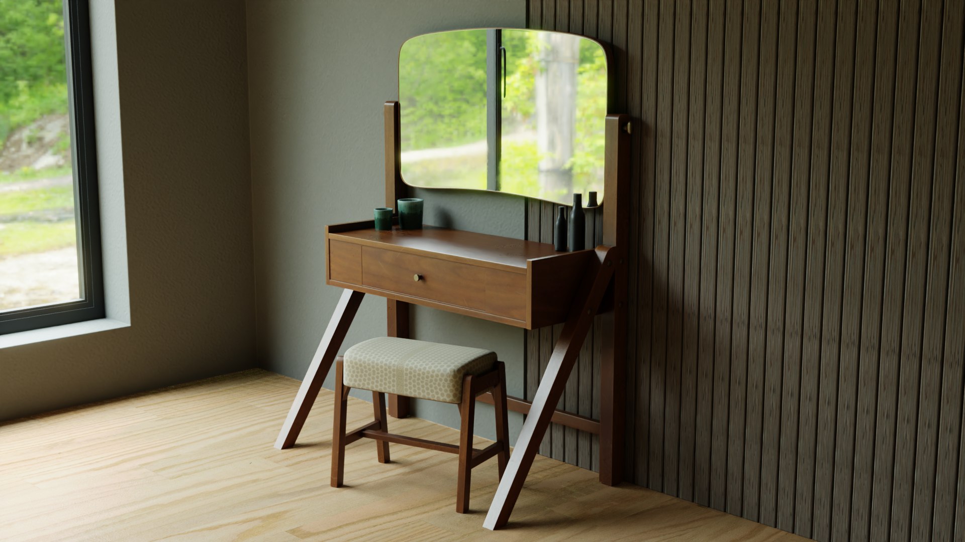 3D Vintage dressing table model - TurboSquid 1965572
