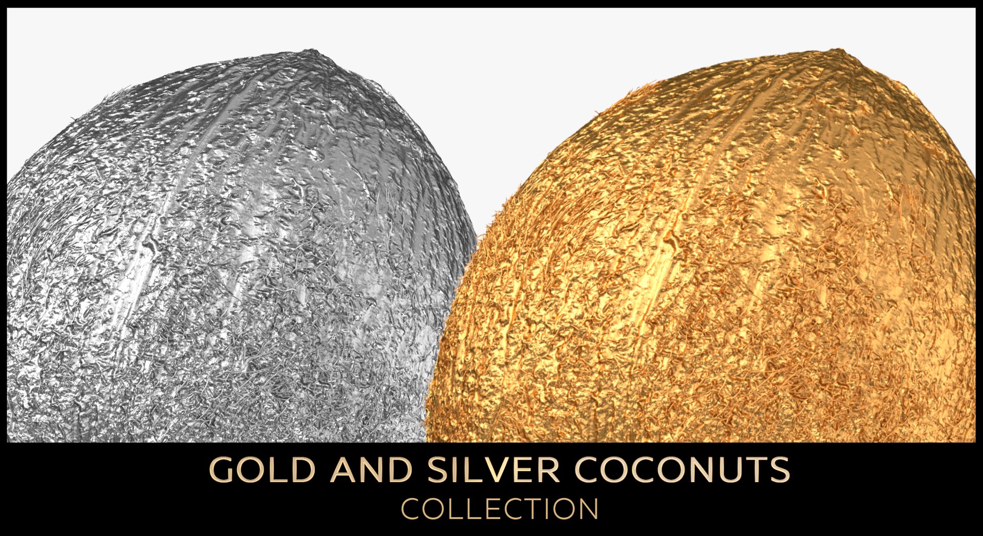 Coconuts 01 Silver And Gold Collection - 2 Models Model - TurboSquid ...