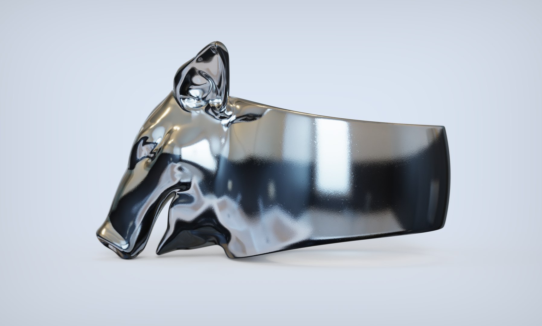 Silver Ring With Houdini Pig Head Model - TurboSquid 1794816